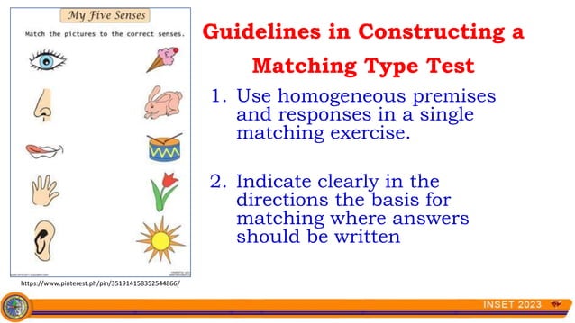 Copy of 9-Guidelines Multiple Choice and Matching Type Tests.pptx ...