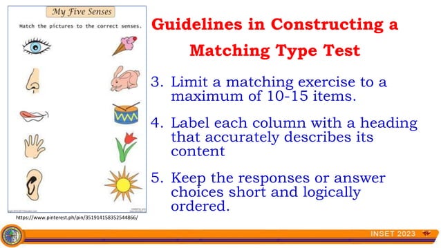 Copy of 9-Guidelines Multiple Choice and Matching Type Tests.pptx ...