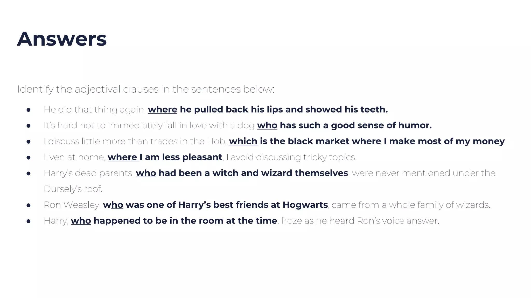 The adjectival clause | PPTX