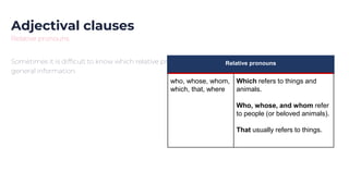 The adjectival clause | PPTX