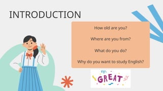 [ESL MATERIALS] Adult Trial Lesson - Free Talking | PPTX