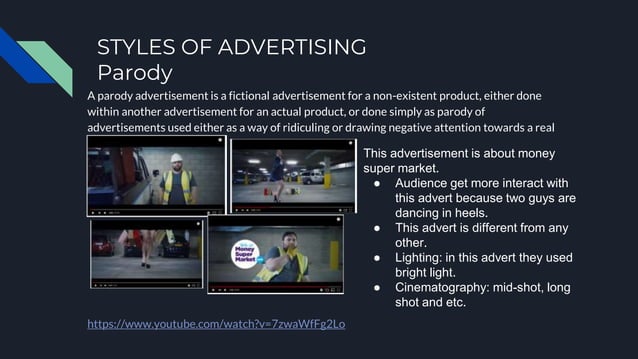 Structure and Techniques of Television Advert | PPT
