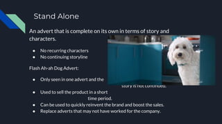 Structure and Techniques of Television Advert | PPT