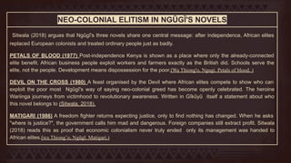 Neo-Colonialism, African Identity, and Literature in Ngũgĩ wa Thiong'o ...