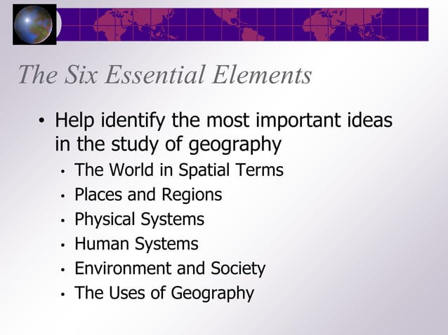 A Geographer’s World | PPT