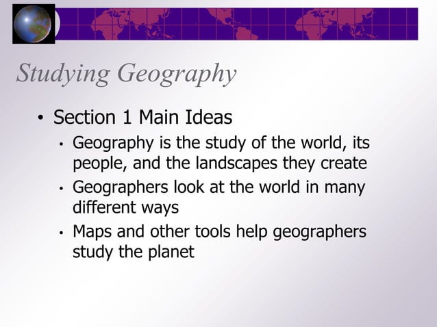 A Geographer’s World | PPT