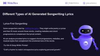HOW TO USE AI FOR SONGWRITING AND LYRICS GENERATION? | PPT