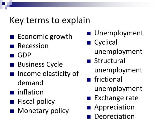 Copy of A LEVEL Business External Economic Influences on Business ...