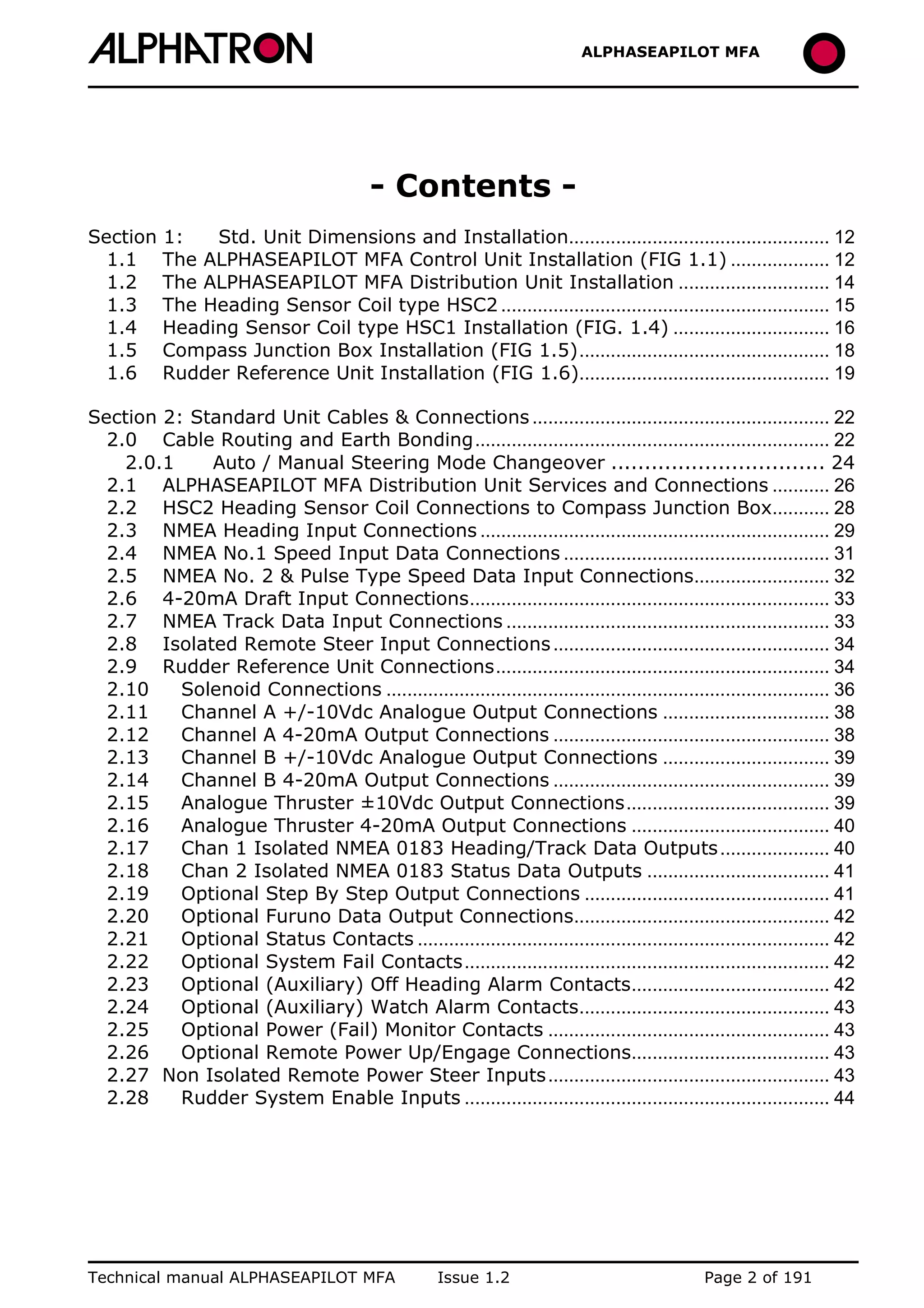 ALPHASEAPILOT MFA Autopilot | PDF