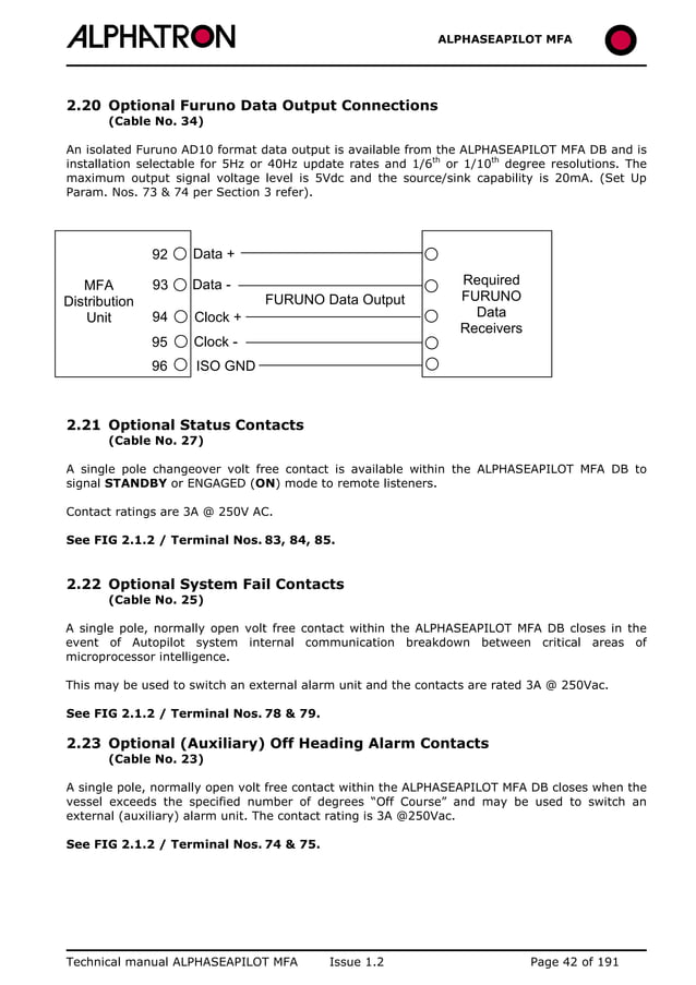 ALPHASEAPILOT MFA Autopilot | PDF