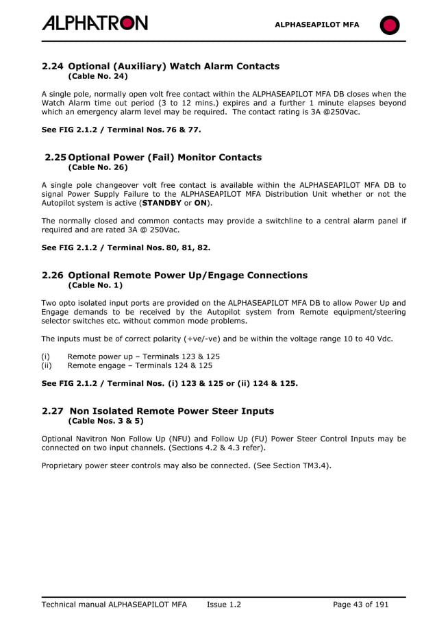 ALPHASEAPILOT MFA Autopilot | PDF
