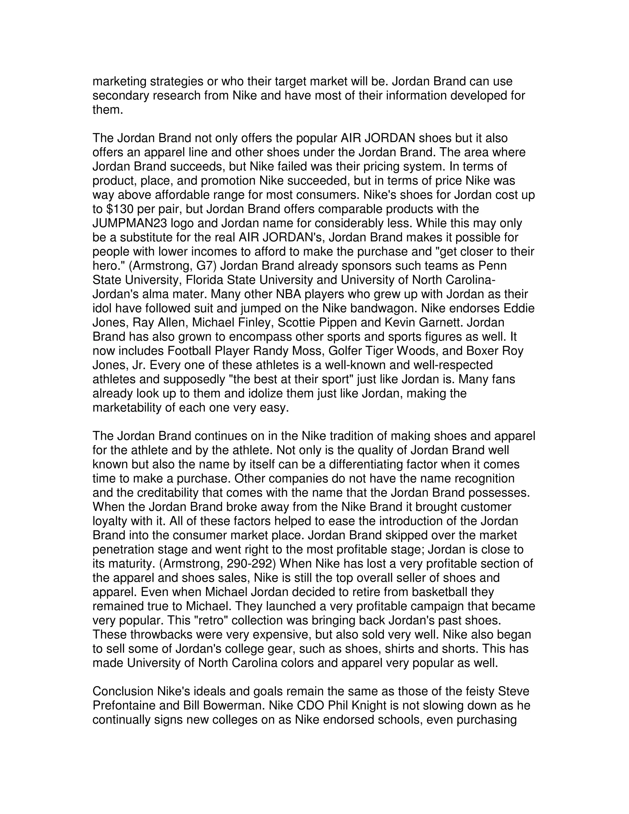 Copy of analysis of marketing plan of nike and michael jordan | PDF