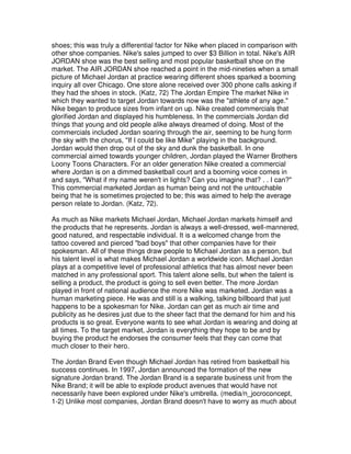 Copy of analysis of marketing plan of nike and michael jordan | PDF