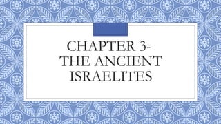Ancient Israel from Moses to David to Solomon | PPTX