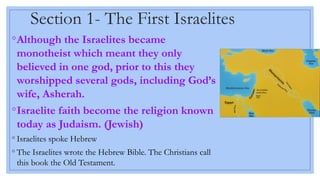 Ancient Israel from Moses to David to Solomon | PPTX