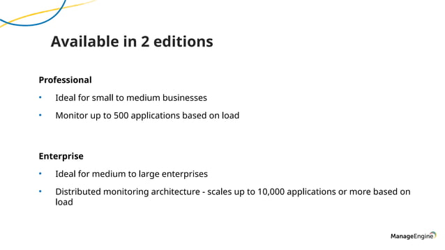 Overview of ManageEngine Applications Manager | PPTX