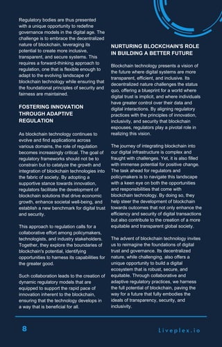 Navigating the Blockchain Revolution: Global Regulation and Future Outlook | PDF