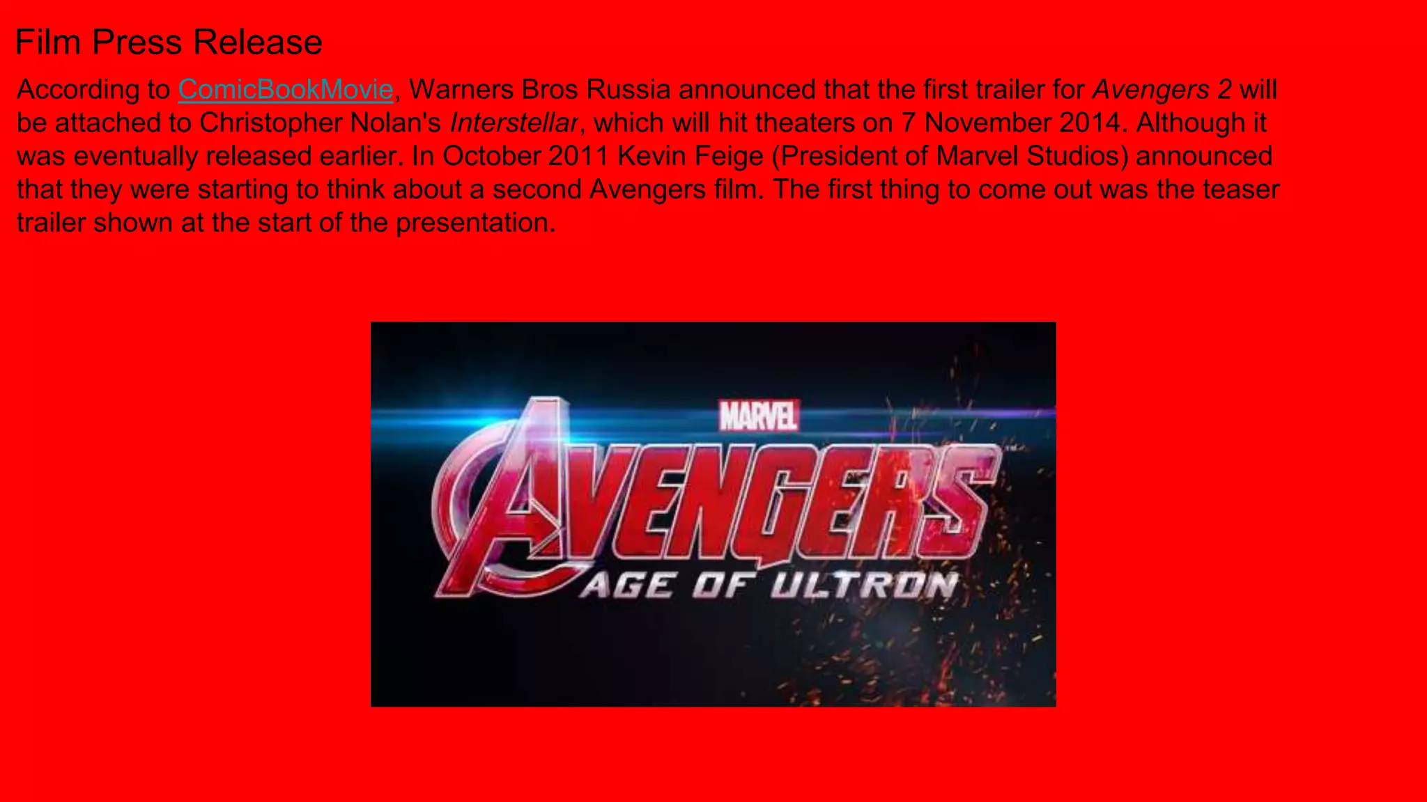 Copy of avengers age of ultron | PPTX | Movies | Entertainment