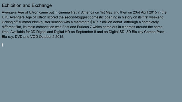 Copy of avengers age of ultron | PPTX | Movies | Entertainment