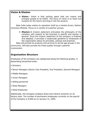SWOT ANALYSIS Of BATA SHOE COMPANY, 46% OFF