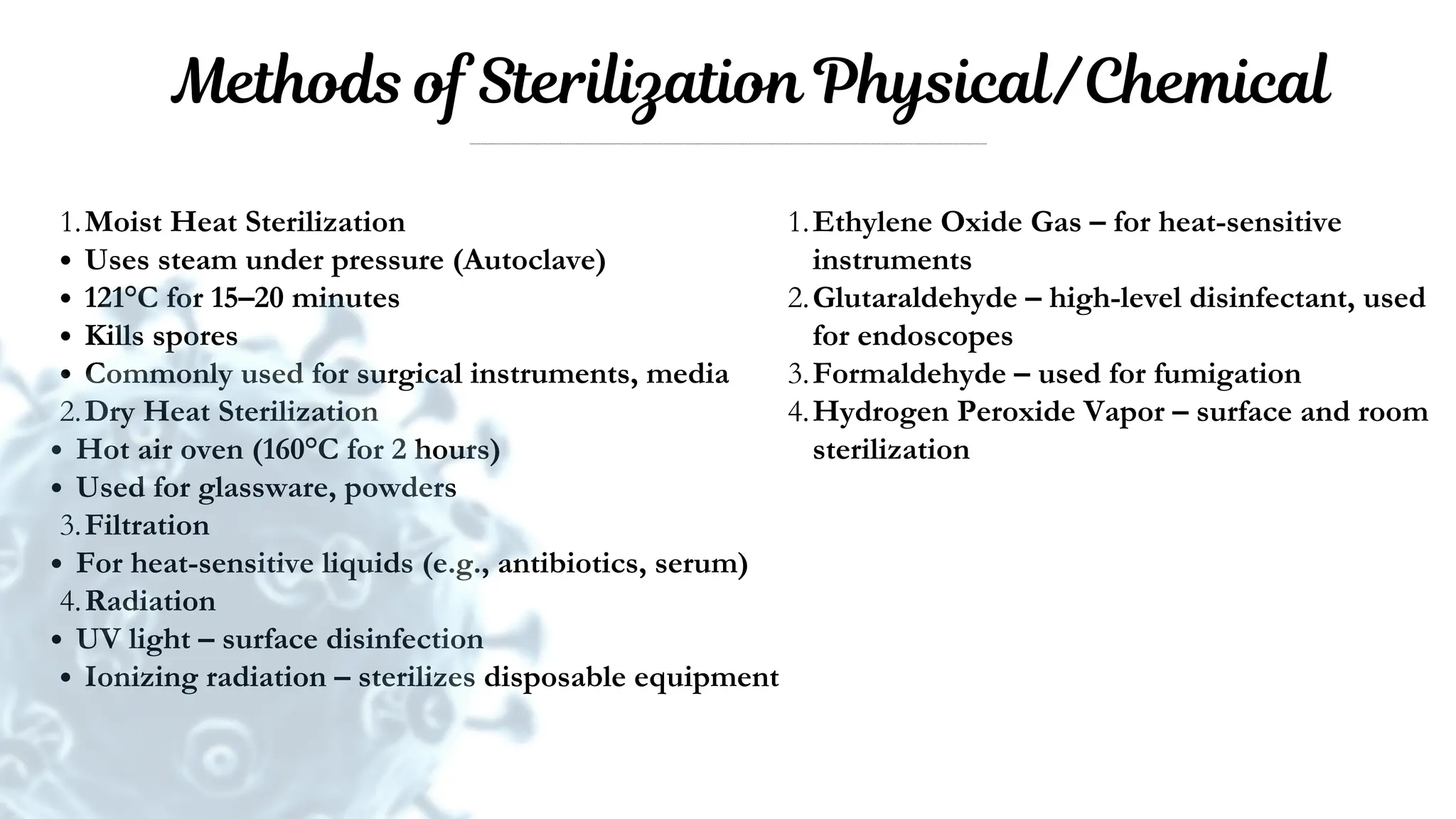 Sterilization and Disinfection - By Dr. Preeti Tyagi(MBBS, MD) | PDF