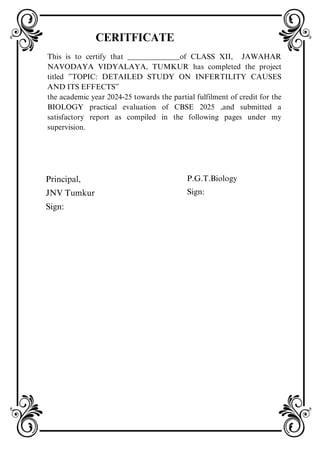 CLASS 12TH BIOLOGY INVESTIGATORY ON INFERTILITY .pdf