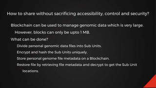 Blockchain in Bioinformatics | PPT