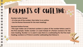 GRADE SIX ENGLISH - TOPIC OUTLINING PPT. | PPTX