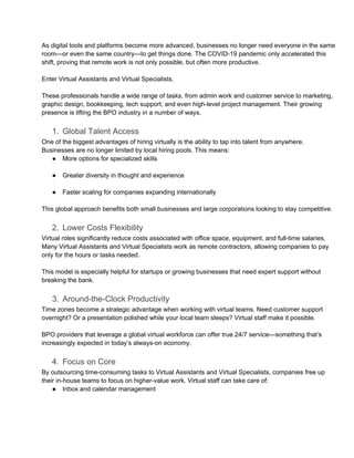 The Virtual Workforce Revolution: How VAs & Specialists Empower the BPO ...