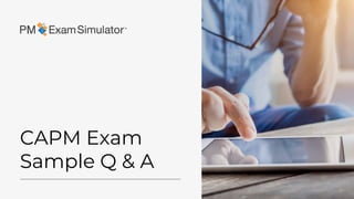Free CAPM® Exam Sample Question | PDF