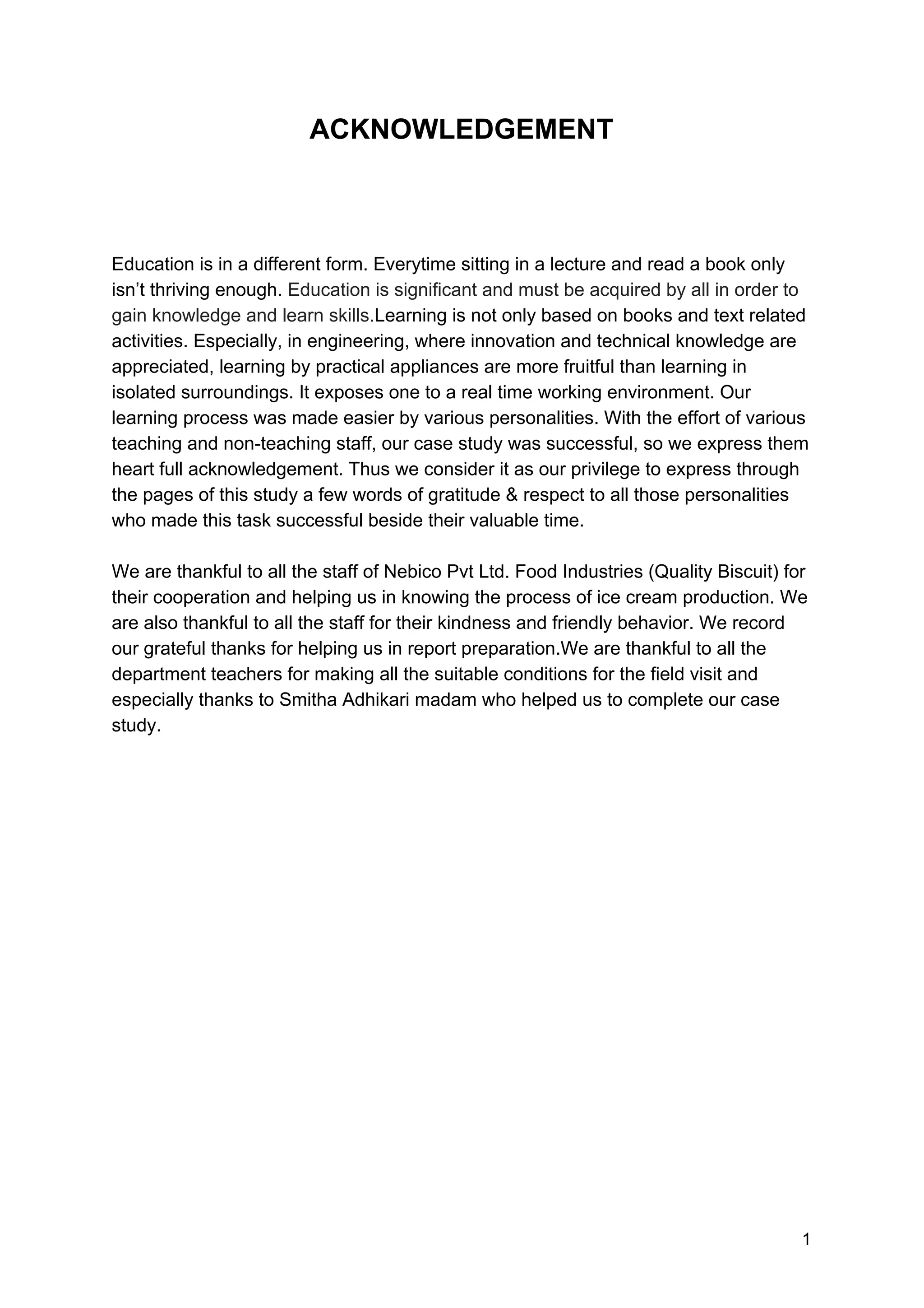 Case study of Nebico Pvt Ltd | PDF