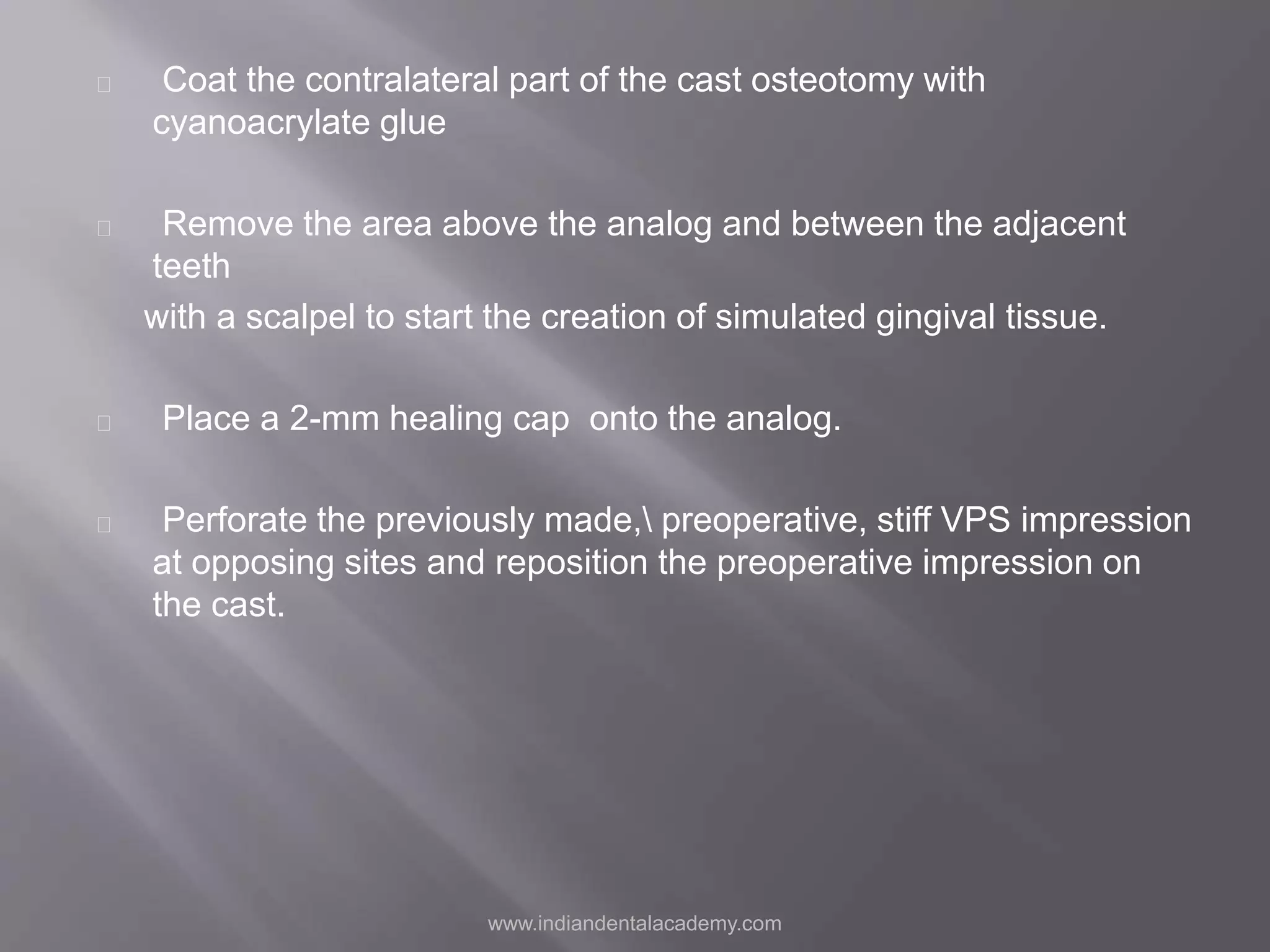 cast based guided implant placement/ general dentistry | PPTX