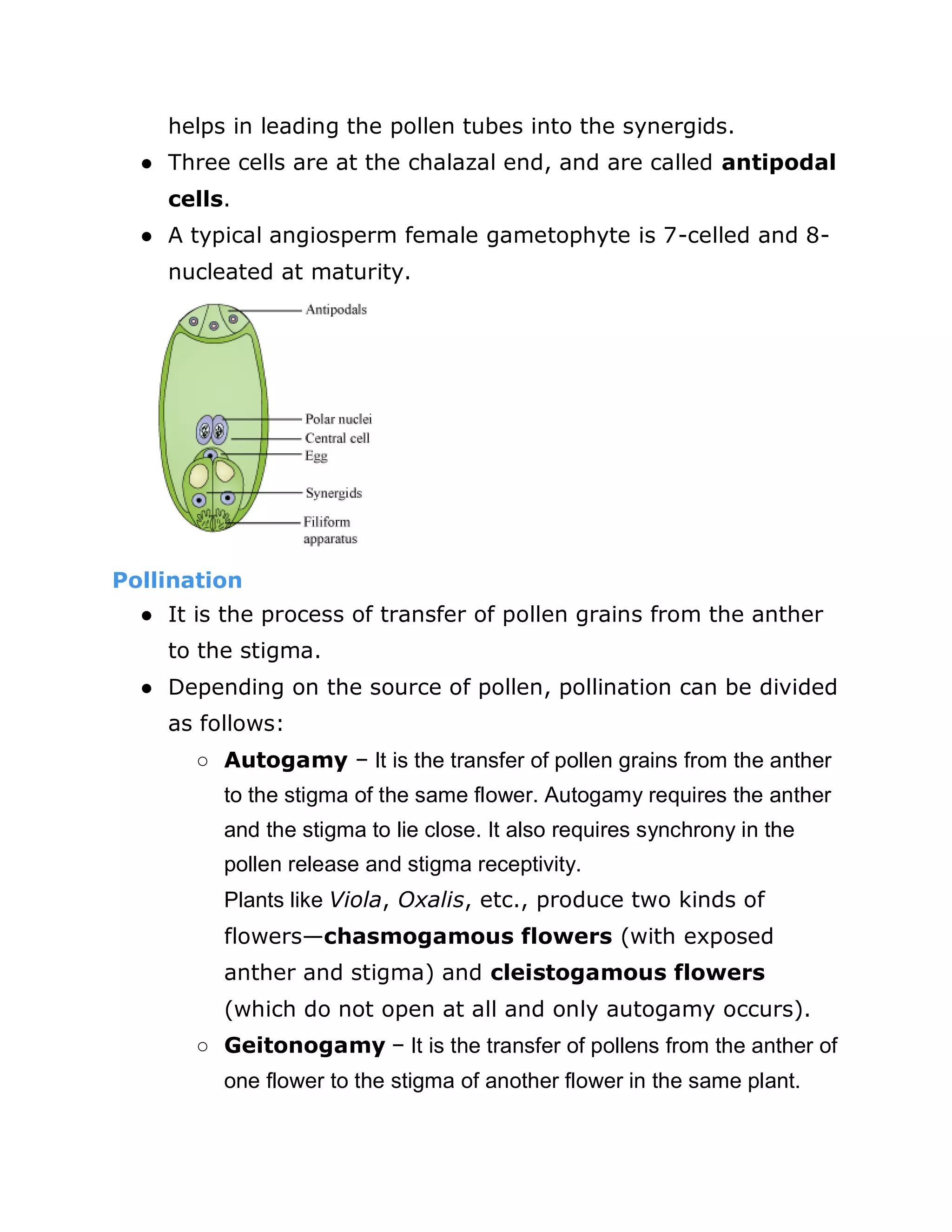 ch. 2 sexual reproduction in flowering plants | PDF