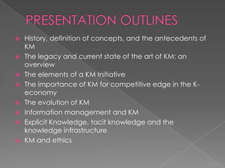 Introduction to Knowledge Management | PPTX
