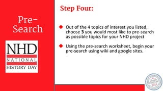 Copy of Choosing a Topic for NHD | PPTX