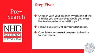 Copy of Choosing a Topic for NHD | PPTX