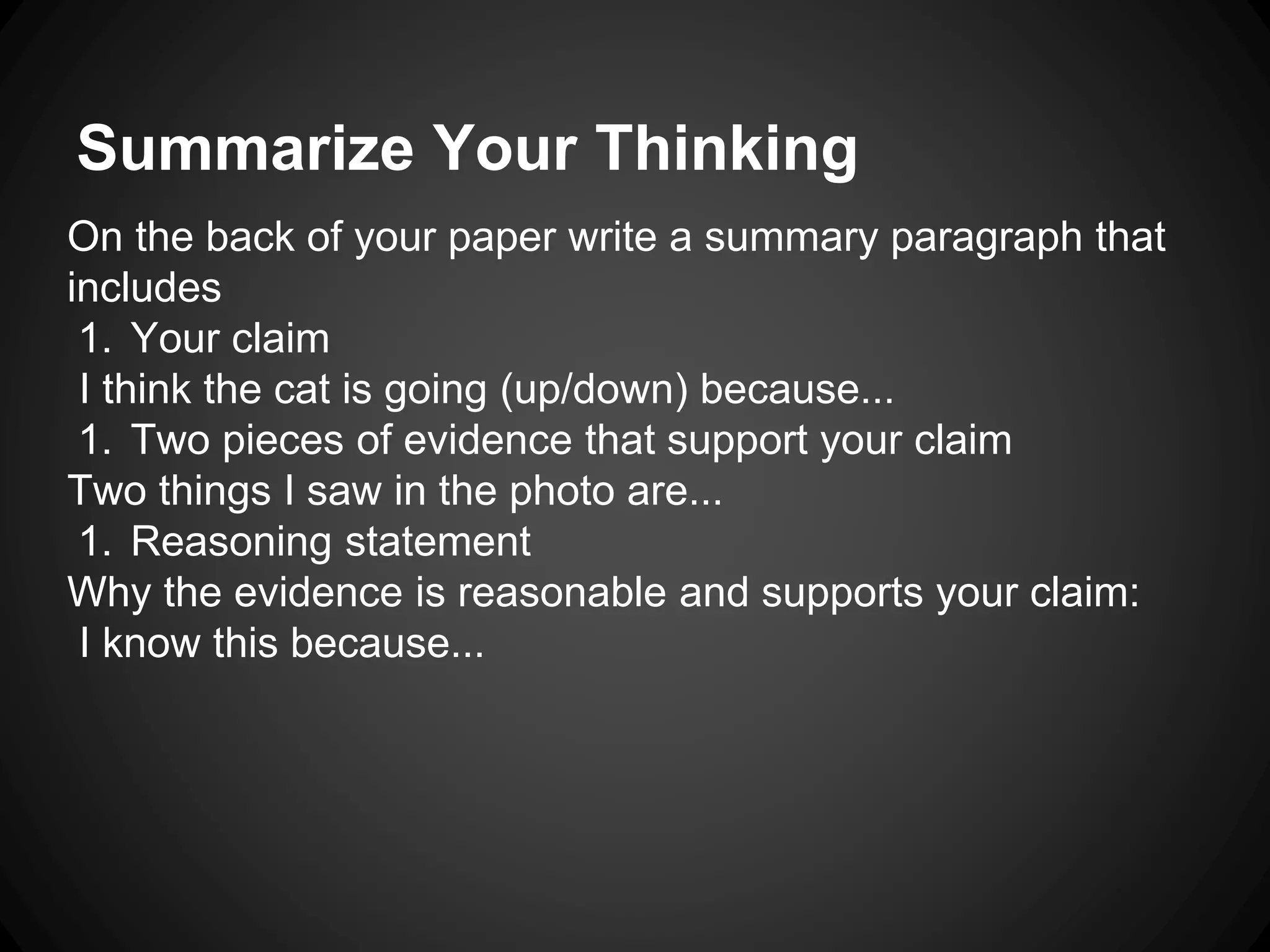 Claim evidence and reasoning presentation | PPTX
