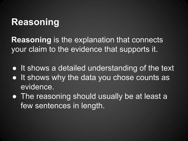 Claim evidence and reasoning presentation | PPTX | Science