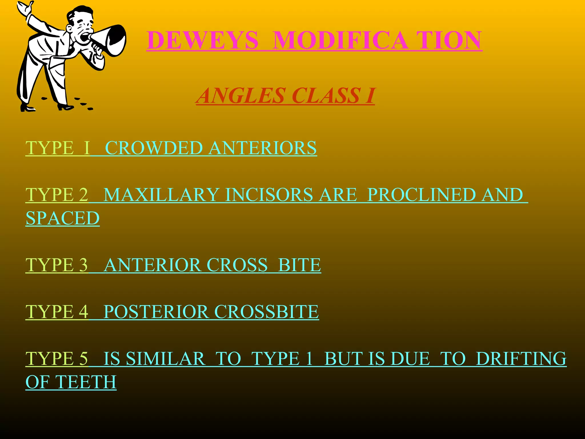 Copy of classification of malocclusion | PPT