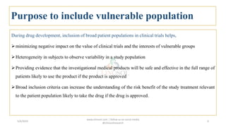 Using Vulnerable Populations in Clinical Research. | PPTX