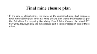 Copy of Closure Plan, Mine clousure.pptx