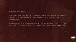 Plagiarism and Academic Integrity | PPTX