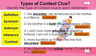 English 8 Quarter 1, Module 1 CONTEXT CLUES.pptx