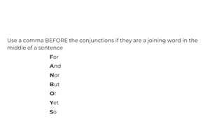 Coordinating conjunctions | PPTX
