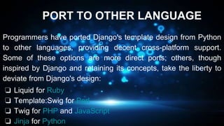 Django Frame Work | PPTX