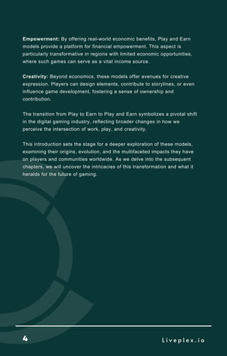 Play to Earn and Play & Earn Models: Evolution, Empowerment, and ...