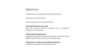 Mild Cognitive Impairment History and collateral are essential | PDF | Brain and Nervous System ...