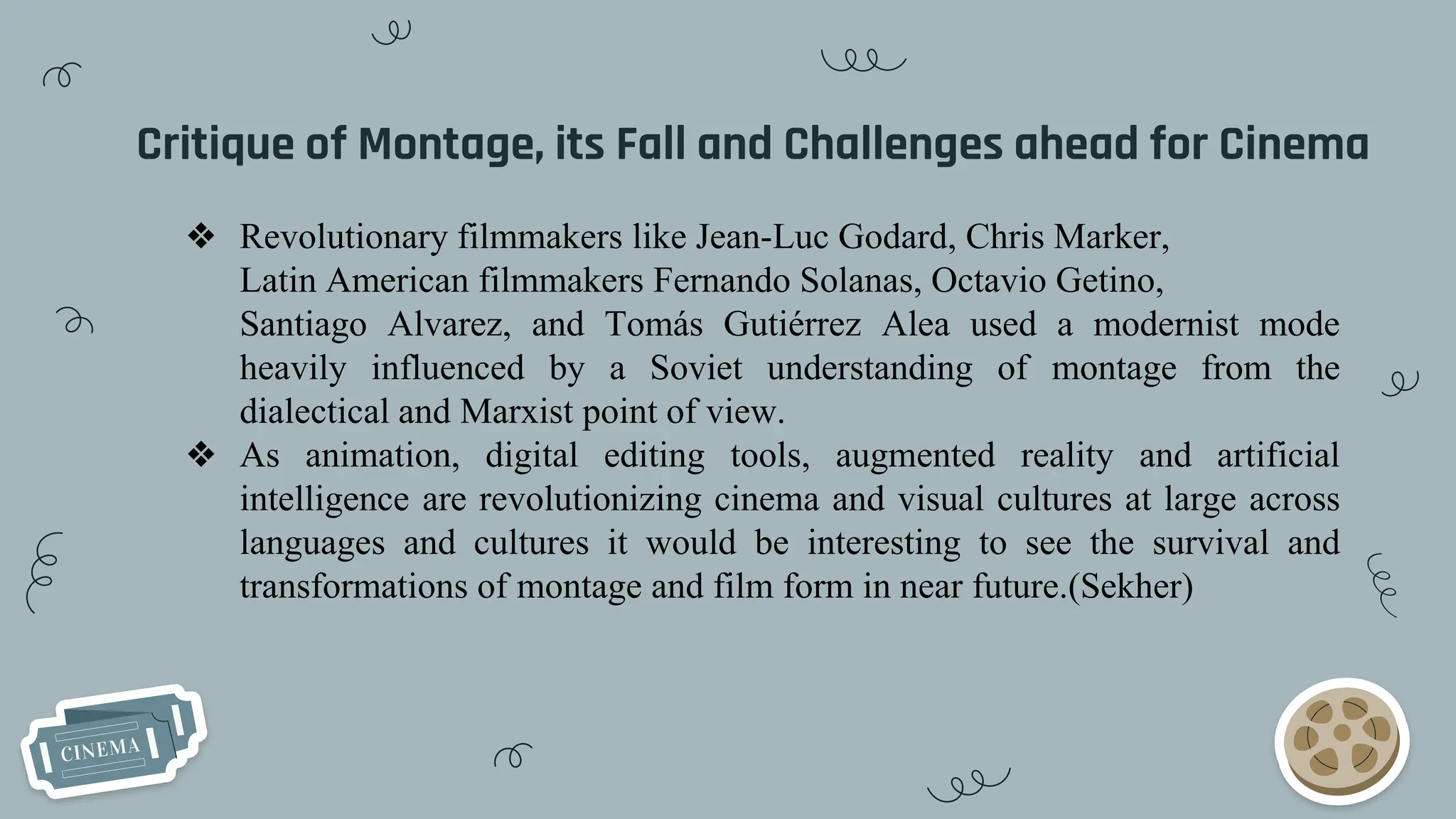 "The montage technique" in film studies.. | PPTX