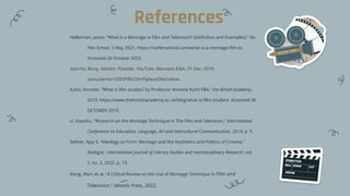 "The montage technique" in film studies.. | PPTX