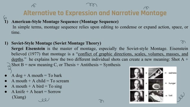 "The montage technique" in film studies.. | PPTX